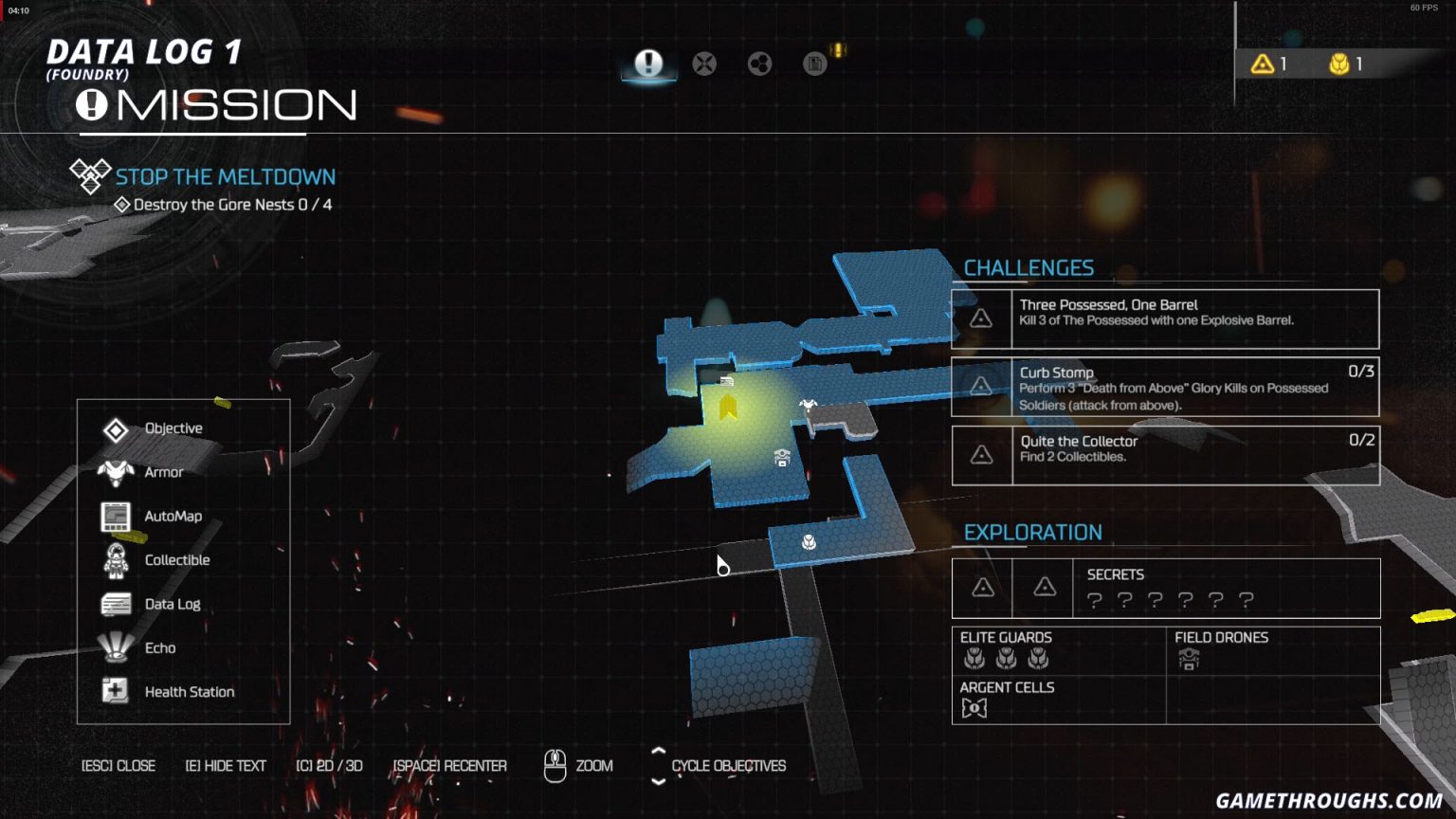 DOOM Mission 3 Foundry - Collectibles, Secrets, Locations Guide - GameThroughs